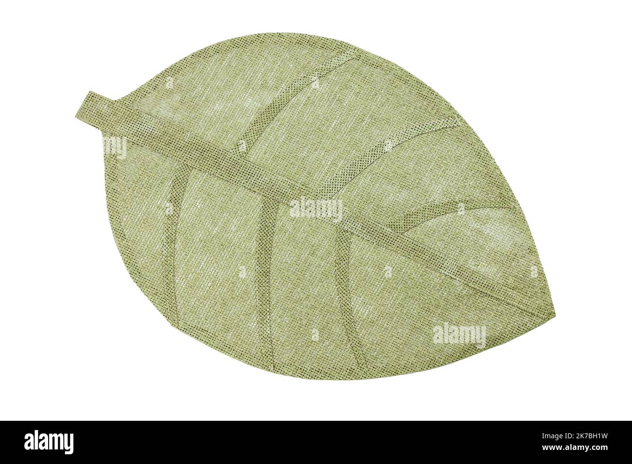 Leaf shaped tablecloth, plate mat isolated over white background Stock ...