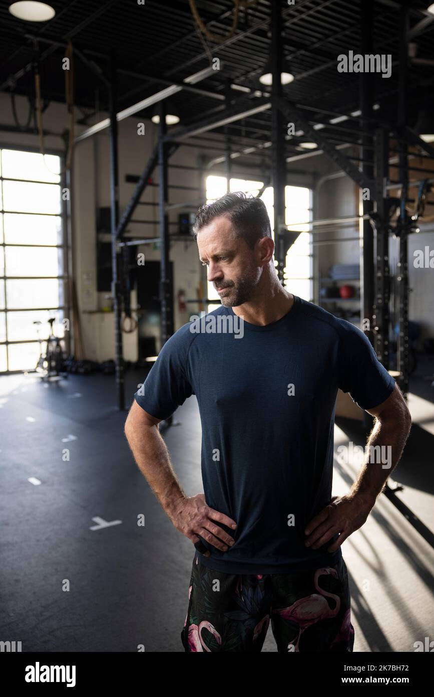 Man hand on hips hi-res stock photography and images - Alamy