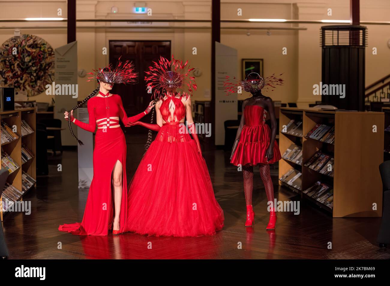 Melbourne, Australia, 10 October, 2022. Models dressed in a designs by ...