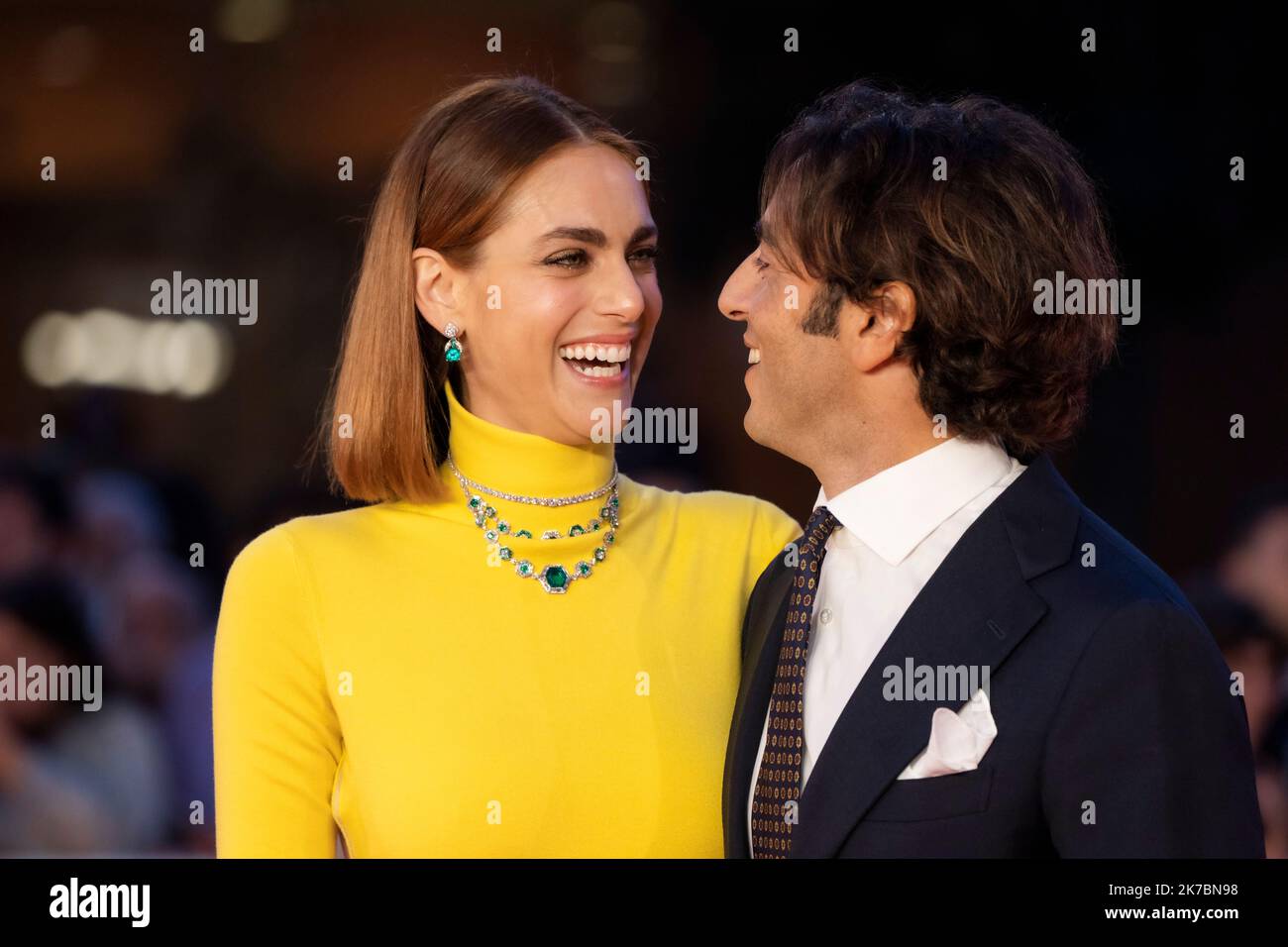 Rome, Italy, October 17, 2022 - Miriam Leone with husband Paolo Carullo ...