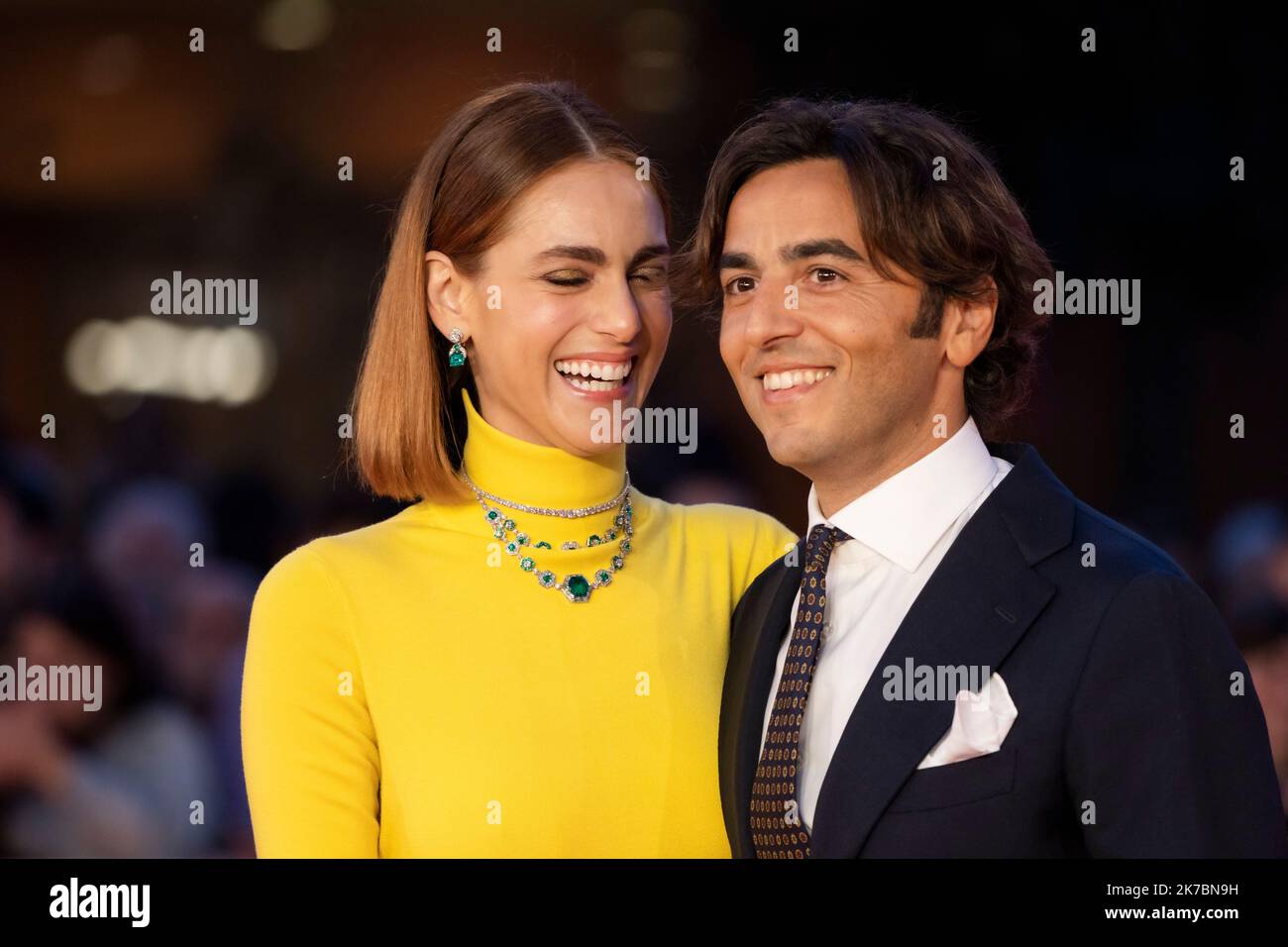 Rome, Italy, October 17, 2022 - Miriam Leone with husband Paolo Carullo ...