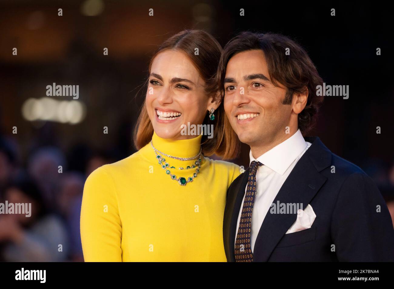 Rome, Italy, October 17, 2022 - Miriam Leone with husband Paolo Carullo ...