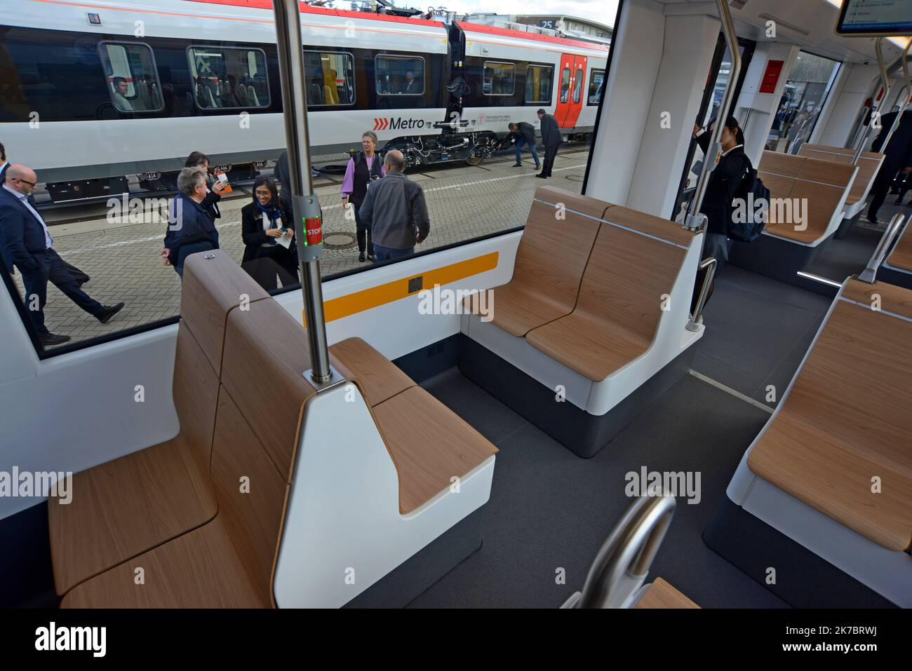 The new Stadler Rail Tina Tram low floor acessible tram on display at ...