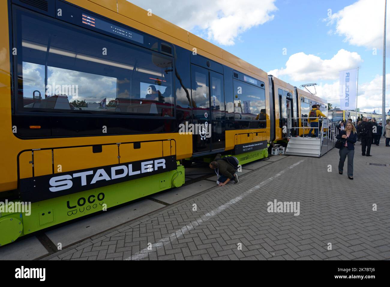 The new Stadler Rail Tina Tram low floor acessible tram on display at ...