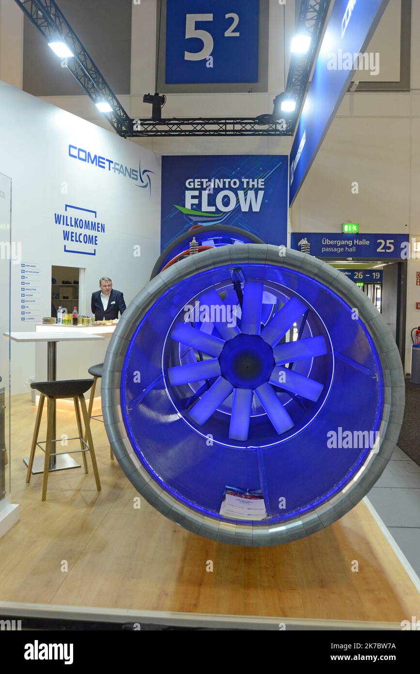 A large railway tunnel ventilation fan on display at the Comet Fans ...