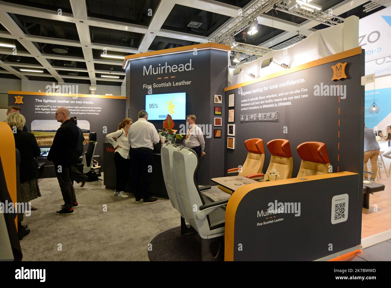 Display by Muirhead the Scottish leather company, of their leather ...