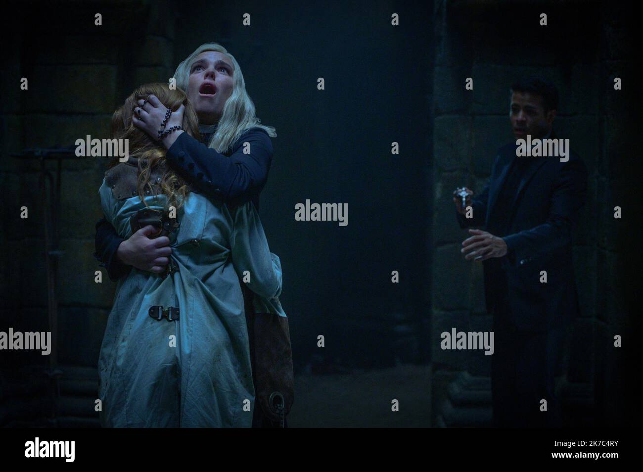 PREY FOR THE DEVIL, from left: Jacqueline Byers, holding Posy Taylor ...