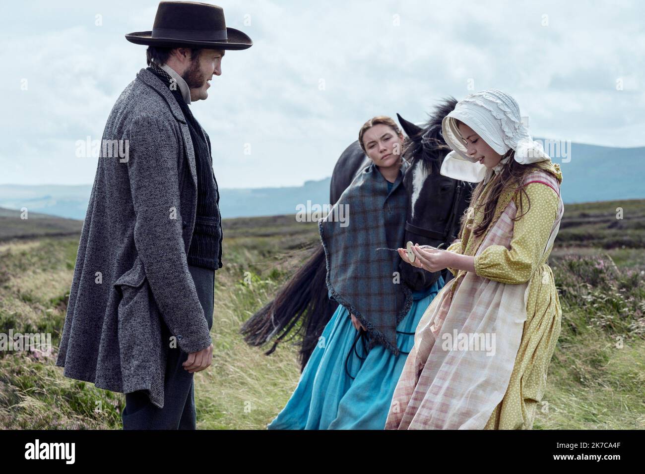 THE WONDER, from left: Tom Burke, Florence Pugh, Kila Lord Cassidy ...
