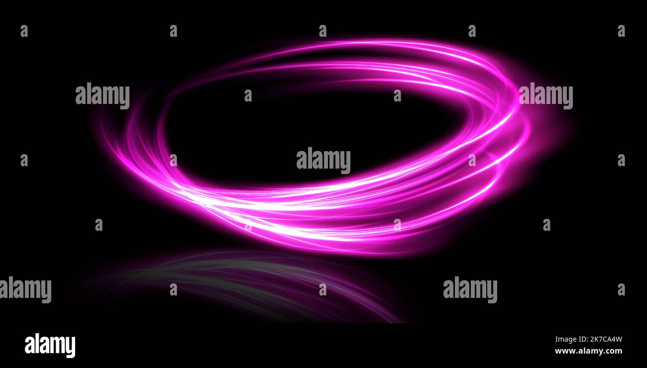 Abstract light lines of movement and speed in purple. Light everyday ...