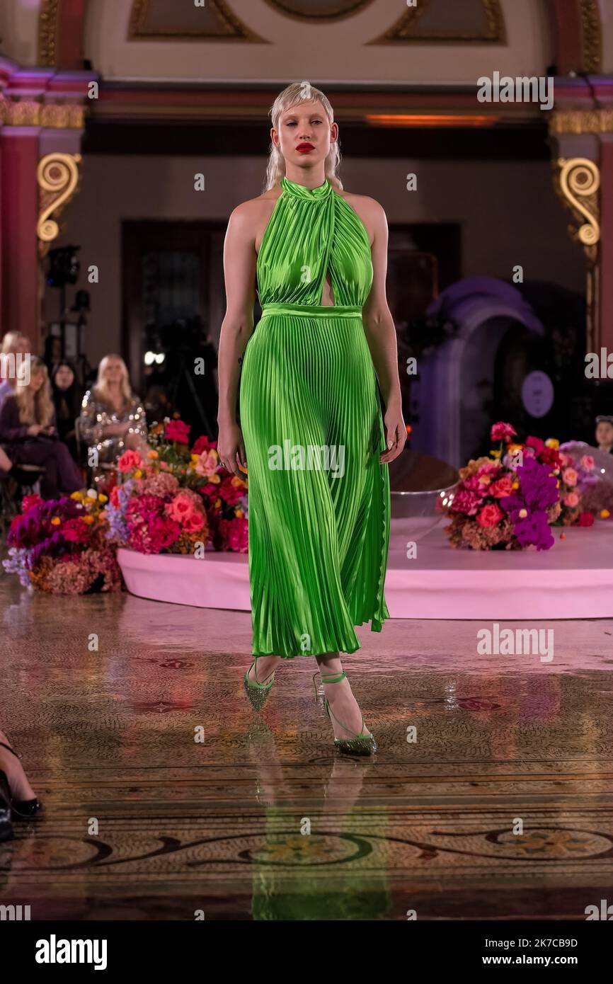 Melbourne, Australia, 16 October, 2022. A model wearing an outfit by ...