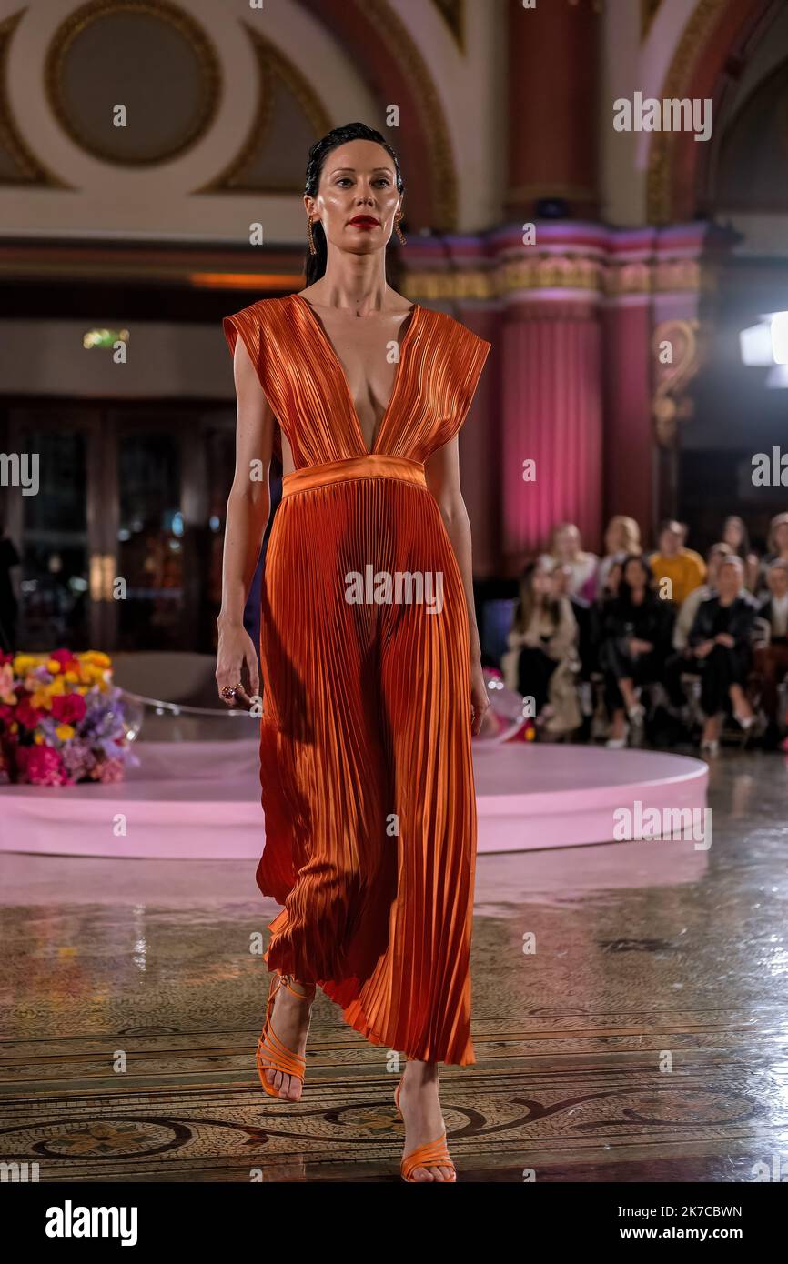 Melbourne, Australia, 16 October, 2022. A model wearing an outfit by ...