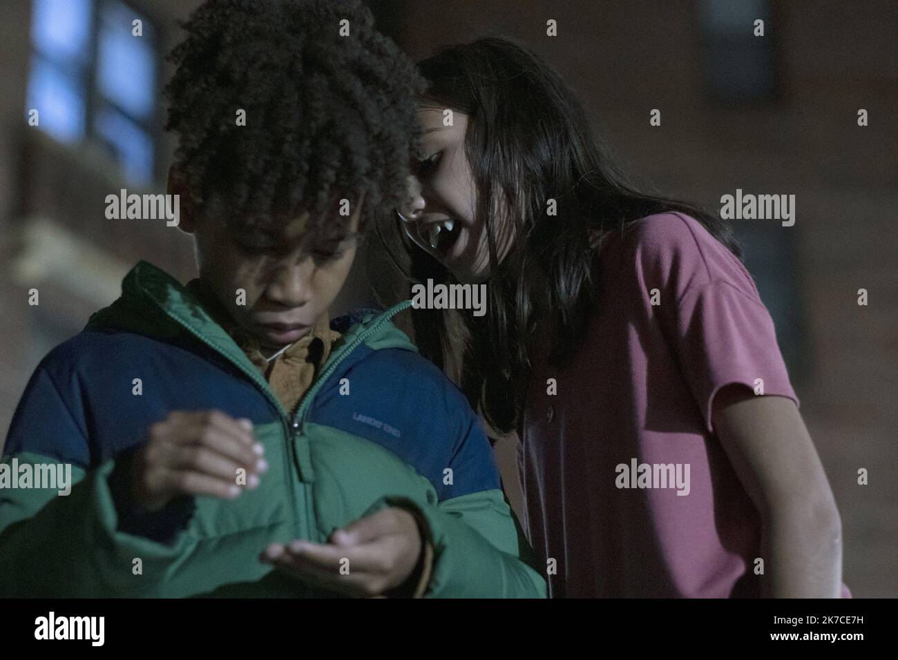 LET THE RIGHT ONE IN, from left: Ian Foreman, Madison Taylor Baez ...