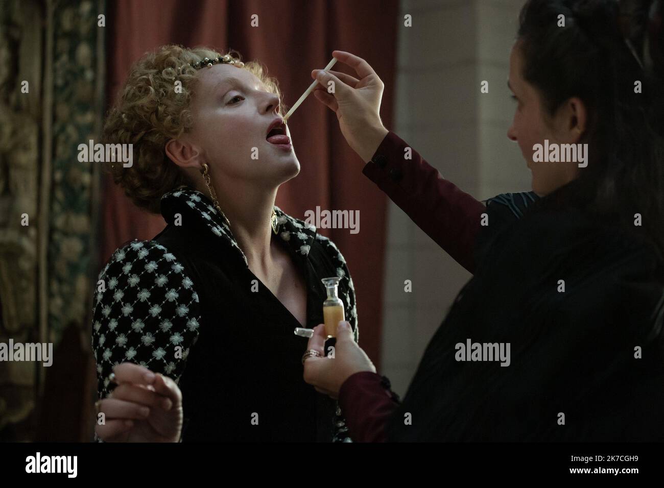 THE SERPENT QUEEN, from left: Ludivine Sagnier as Diane, Ruby Bentall ...