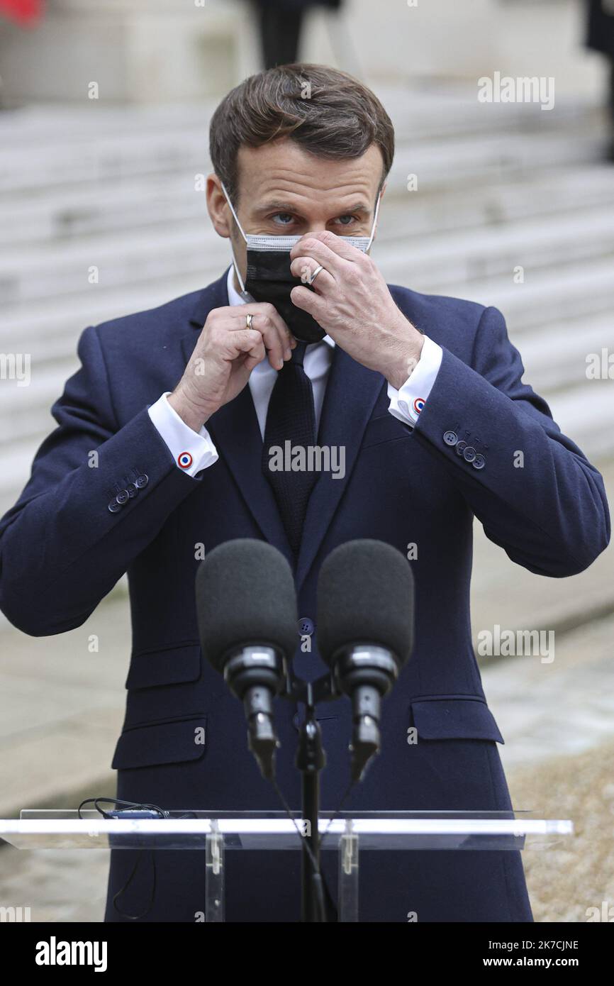 French president mask hi-res stock photography and images - Alamy
