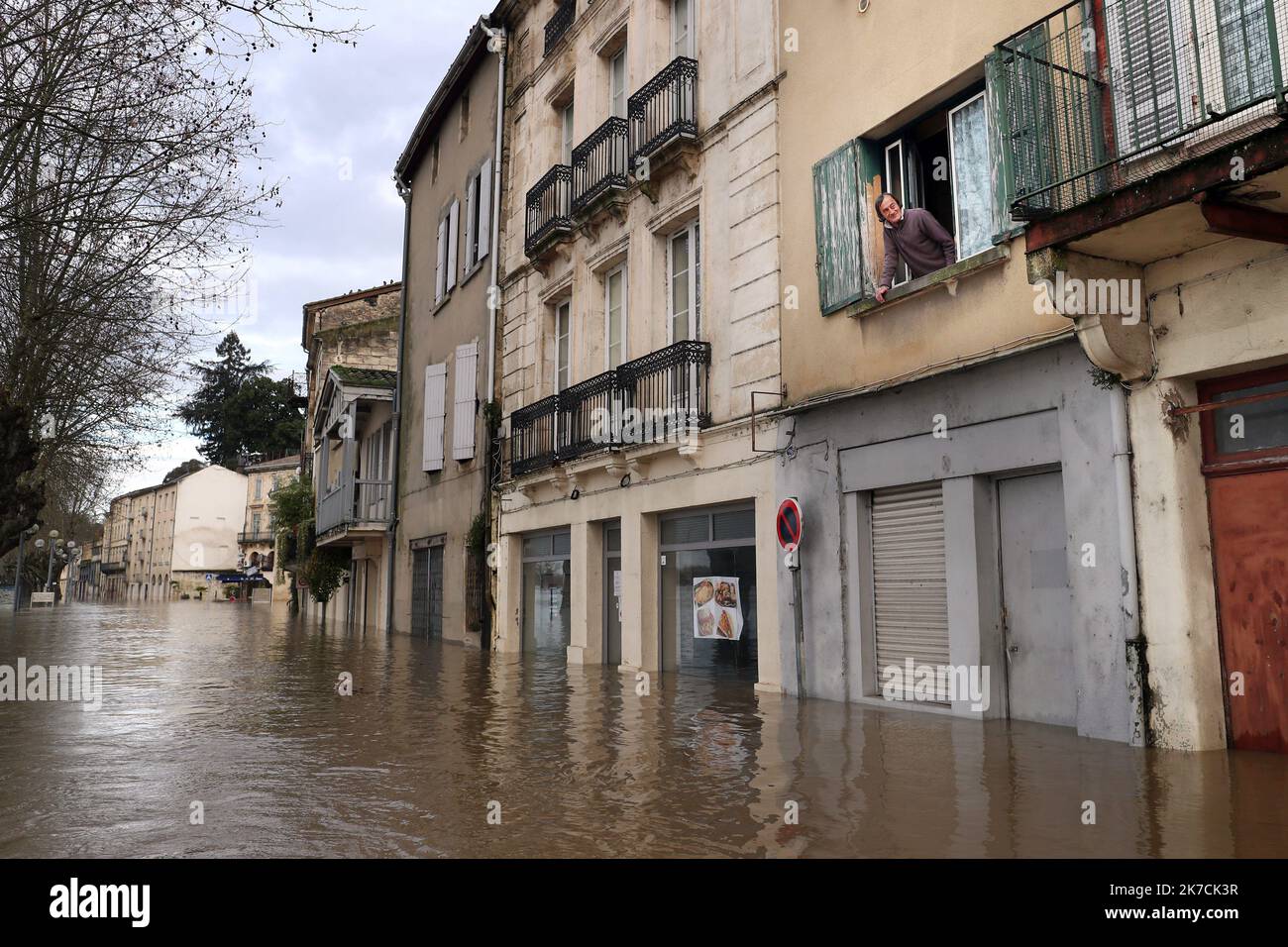 ©PHOTOPQR/SUD OUEST/Laurent Theillet ; La Réole ; 02/02/2021 ; CRUES ...