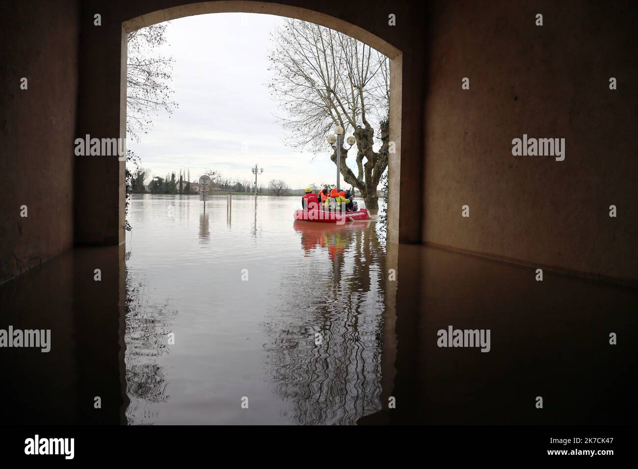 ©PHOTOPQR/SUD OUEST/Laurent Theillet ; La Réole ; 02/02/2021 ; CRUES ...