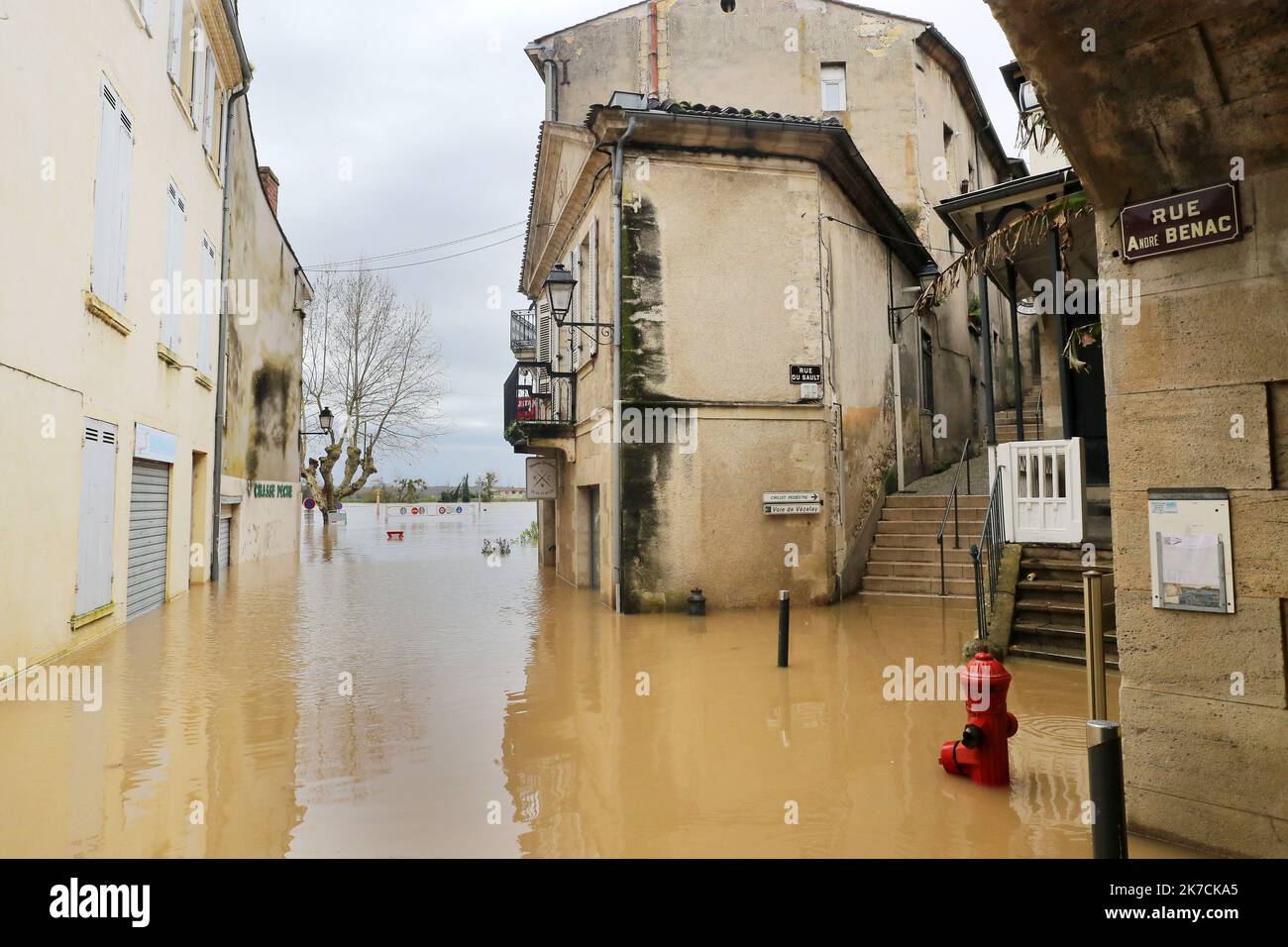 Â©PHOTOPQR/SUD OUEST/Laurent Theillet ; La RÃ©ole ; 03/02/2021 ; crues ...