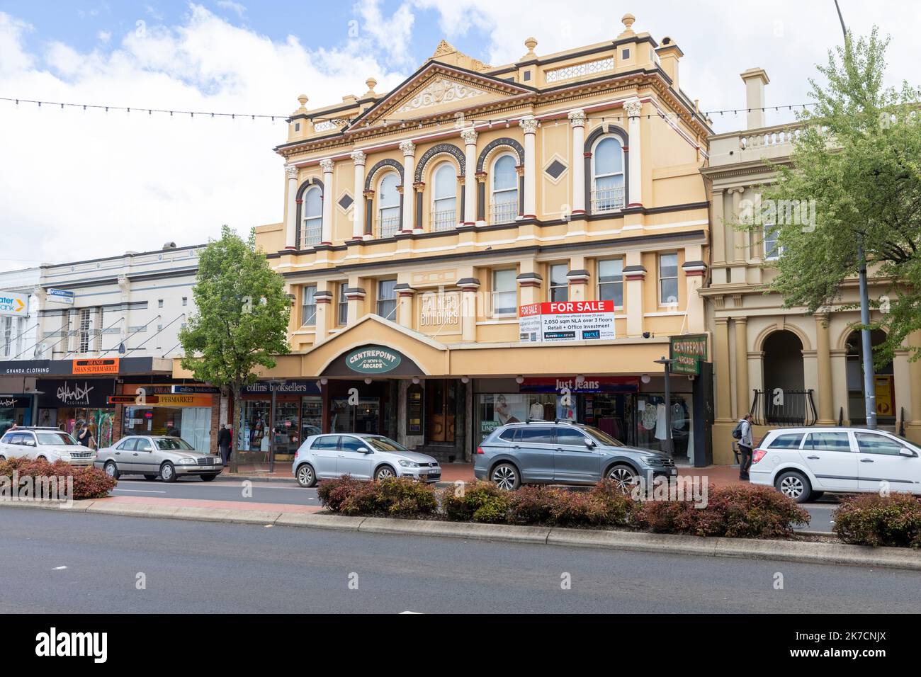 Orange city centre, historic Palmers buildings built in 1876 on summer ...