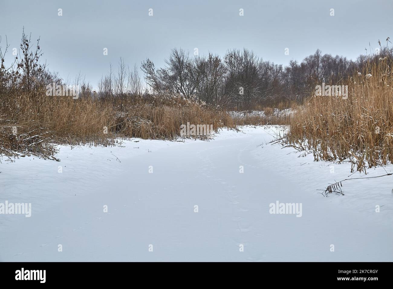 Frozen lake ice snow hi-res stock photography and images - Alamy