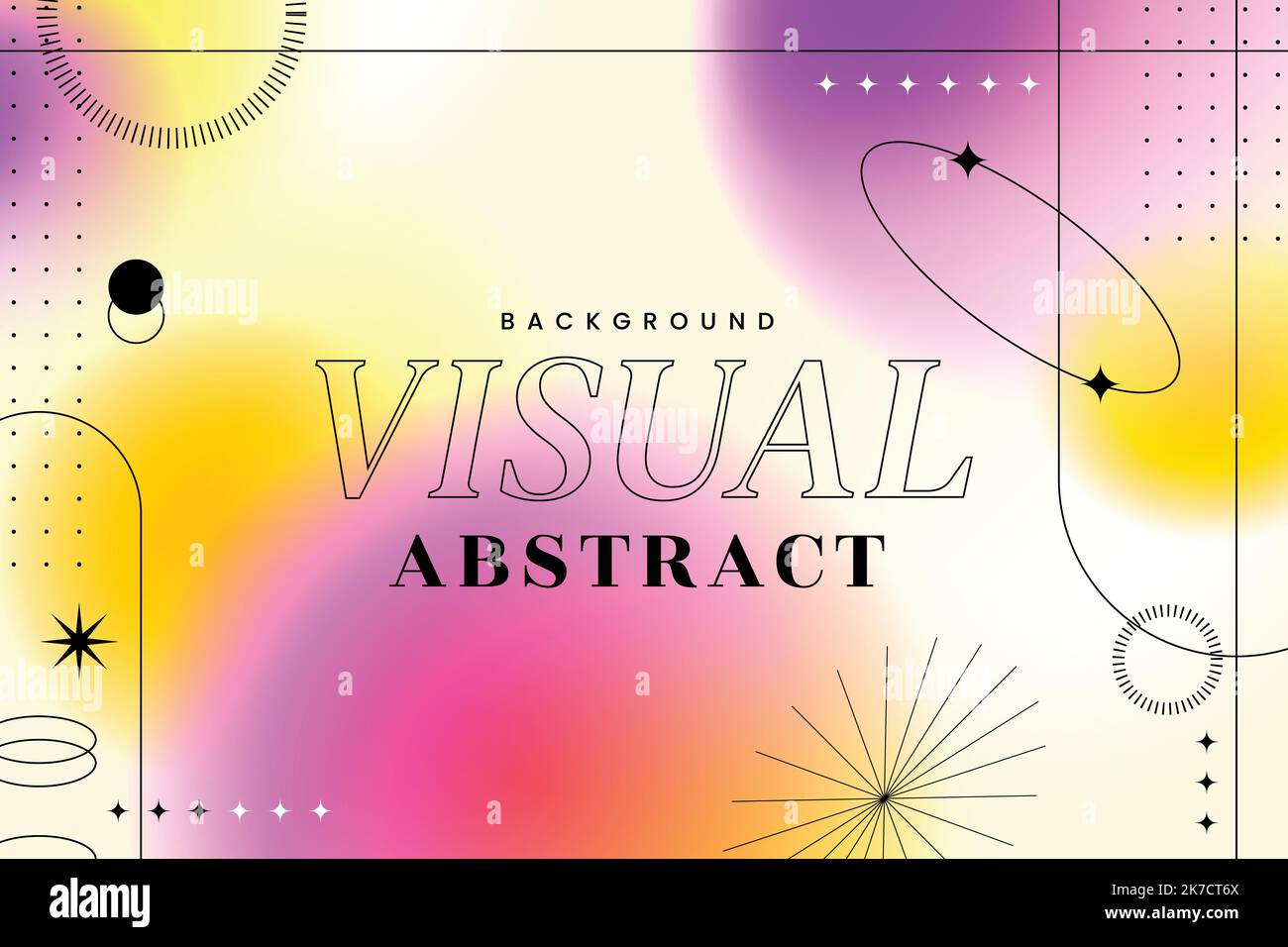 Modern design poster set with abstract elements of different shapes and ...