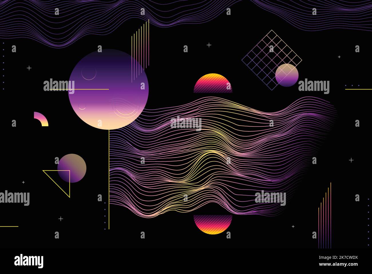 gradient abstract wireframe background vector design illustration Stock ...