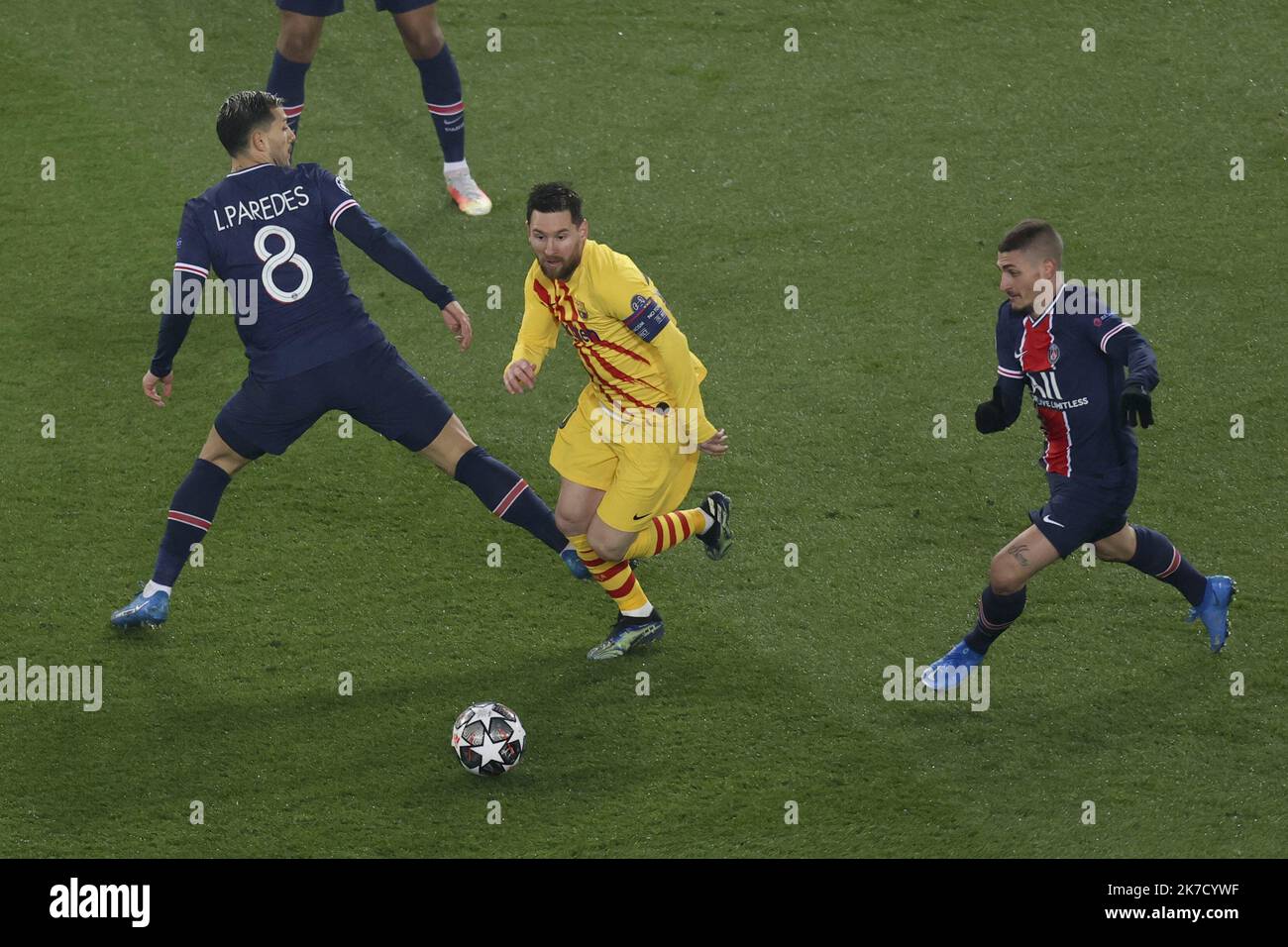 ©Sebastien Muylaert/MAXPPP - Lionel Messi of Barcelona during the UEFA ...