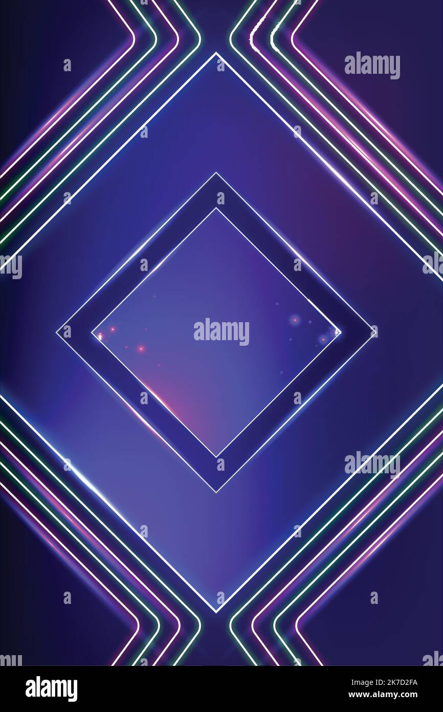 realistic neon lights lines background vector design illustration Stock ...