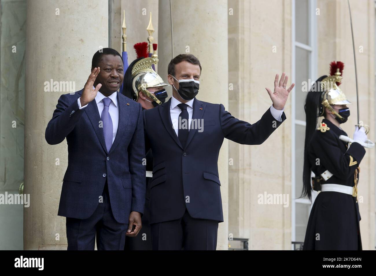 ©Sebastien Muylaert/MAXPPP - French President Emmanuel Macron, wearing ...