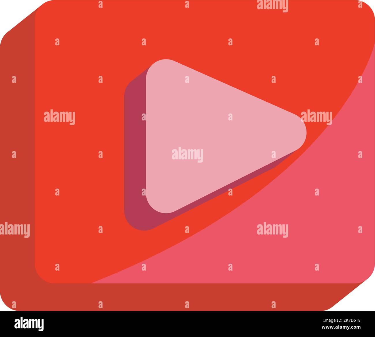 red play button Stock Vector Image & Art - Alamy