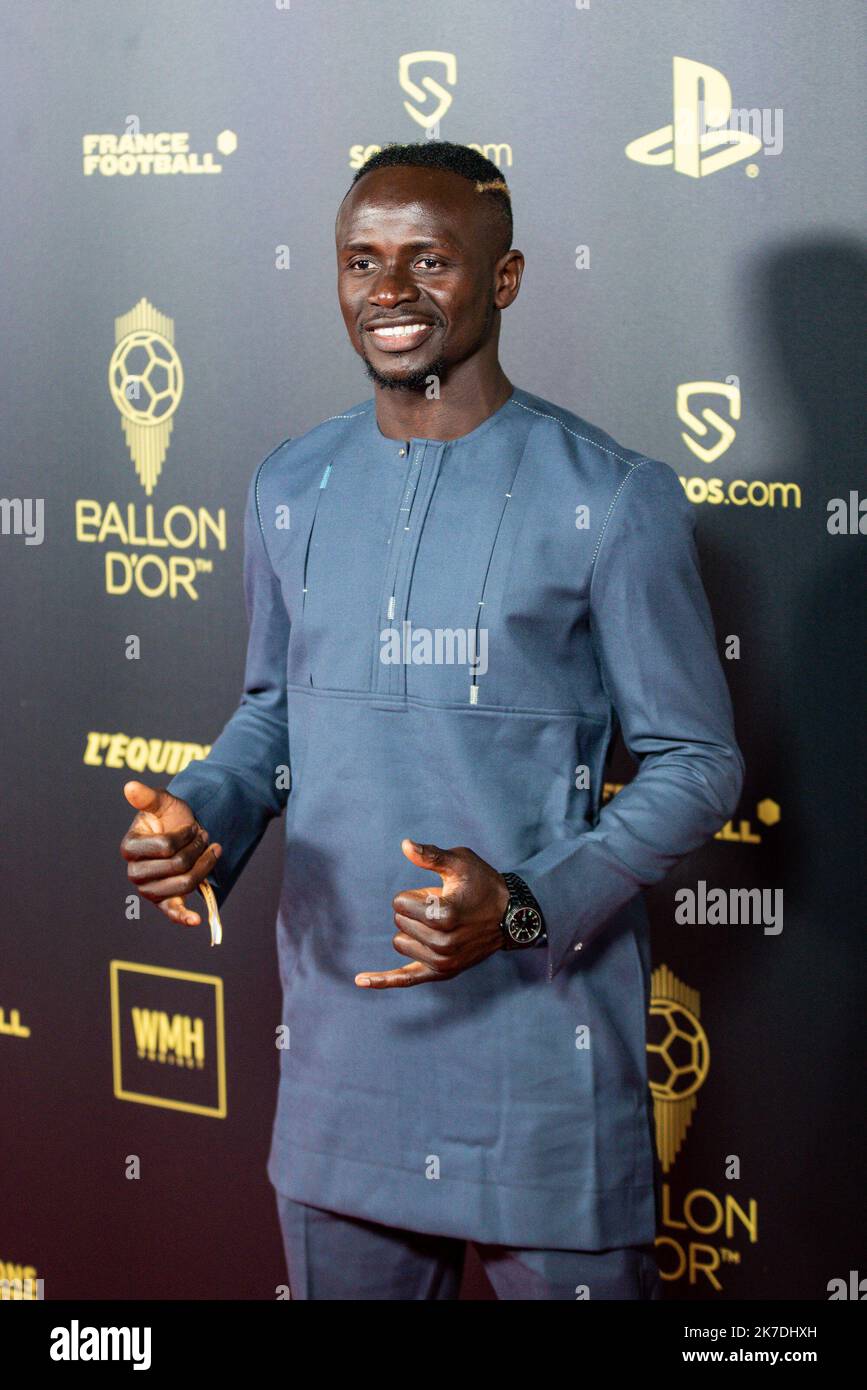 Paris, France. 17th Oct, 2022. Sadio Mane during the red carpet ...