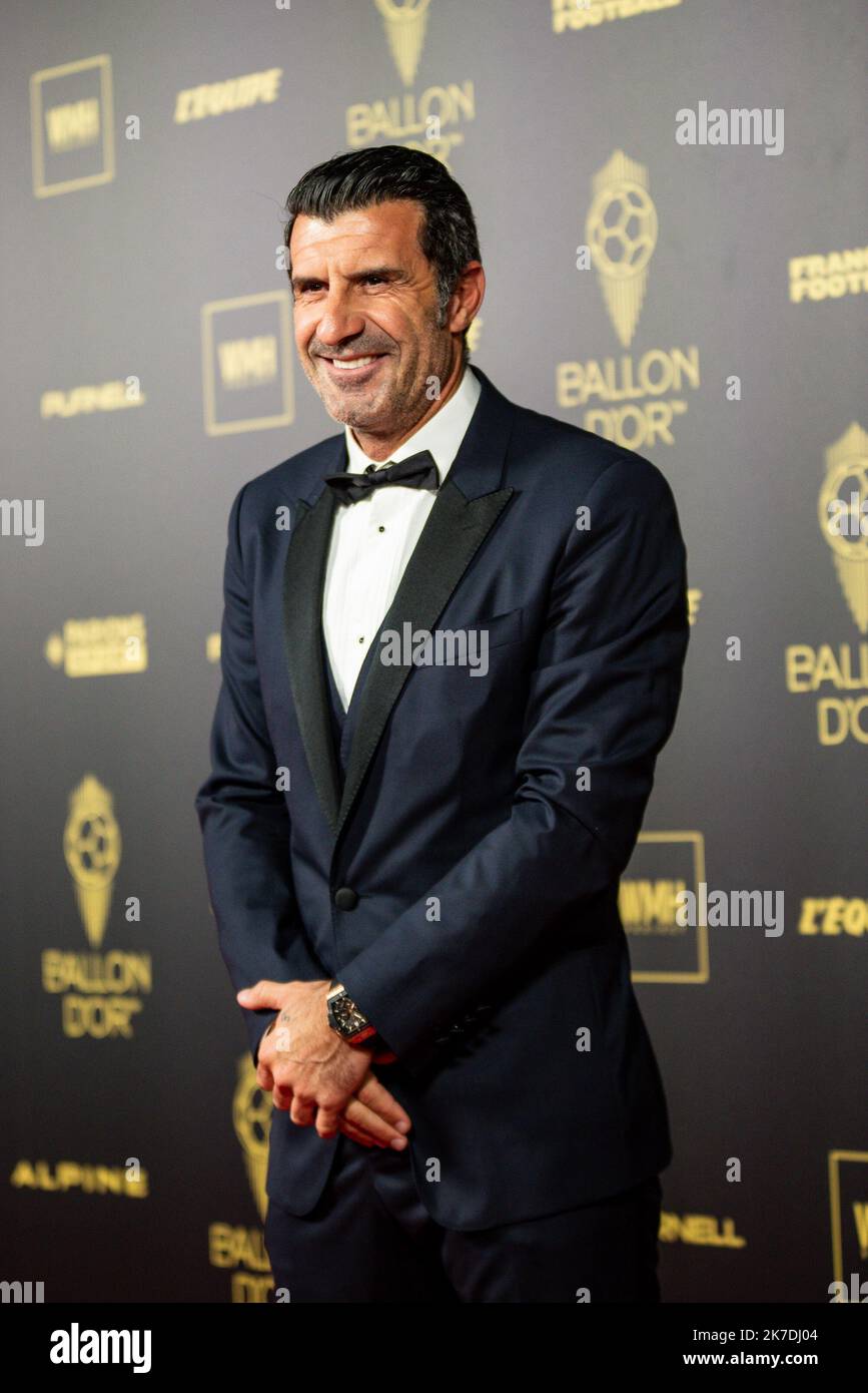 Paris, France. 17th Oct, 2022. Luis Figo during the red carpet ceremony ...