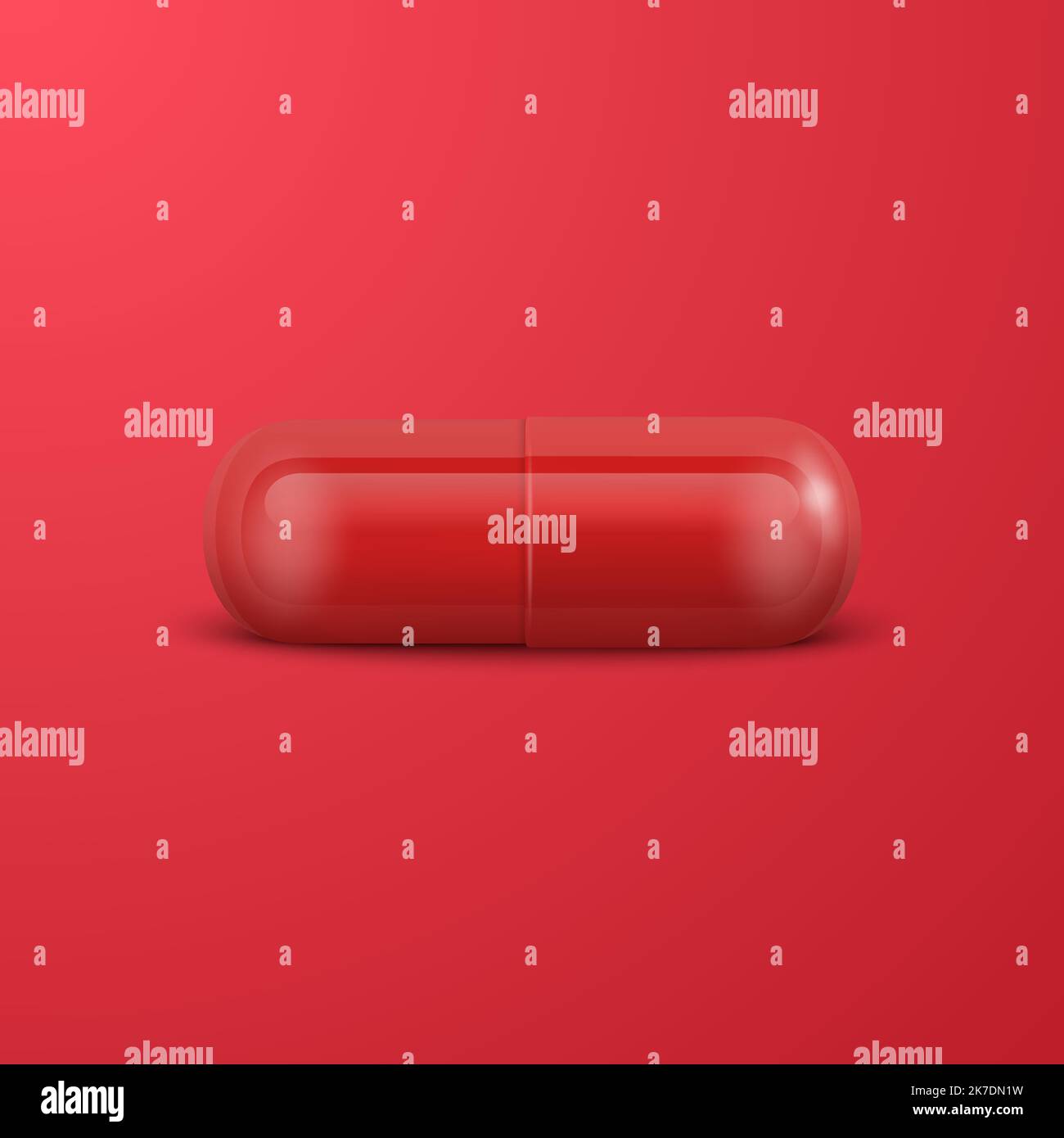 Vector 3d Realistic Red Pharmaceutical Medical Pill, Capsule, Tablet on ...