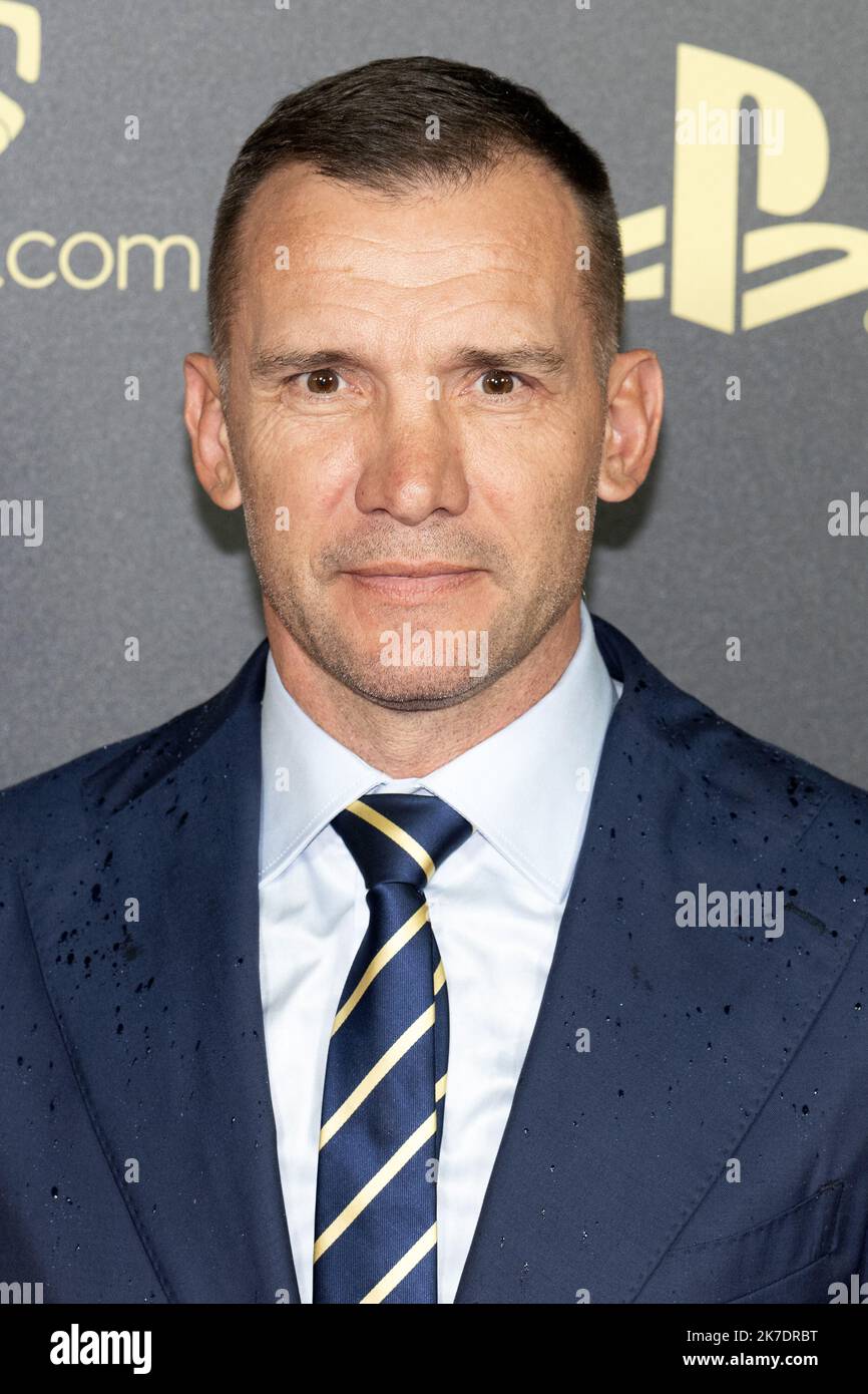 Paris, France. 17th Oct, 2022. Andriy Shevchenko arrives at the Ballon ...