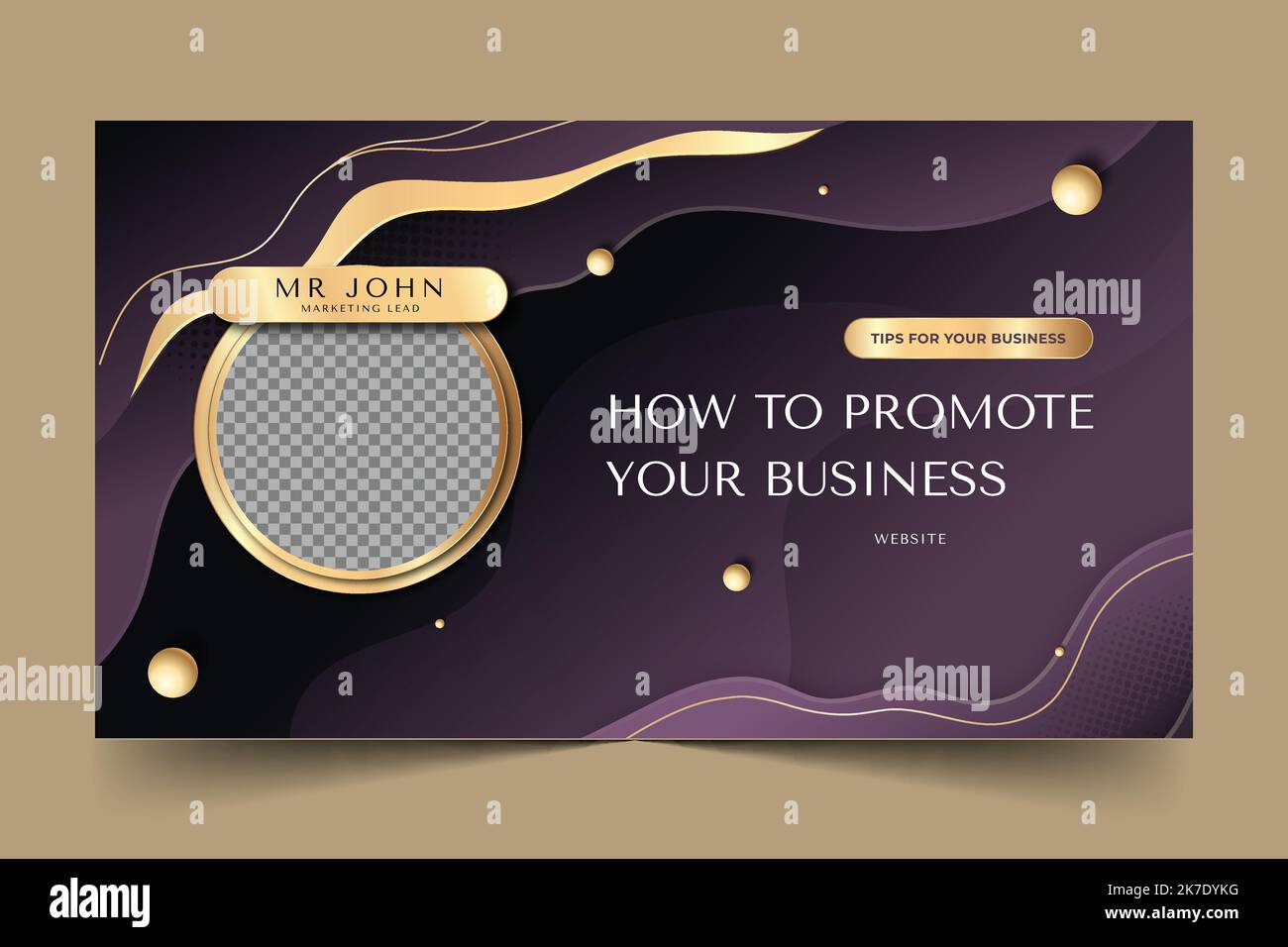 gradient golden luxury youtube thumbnail vector design illustration Stock Vector Image & Art - Alamy