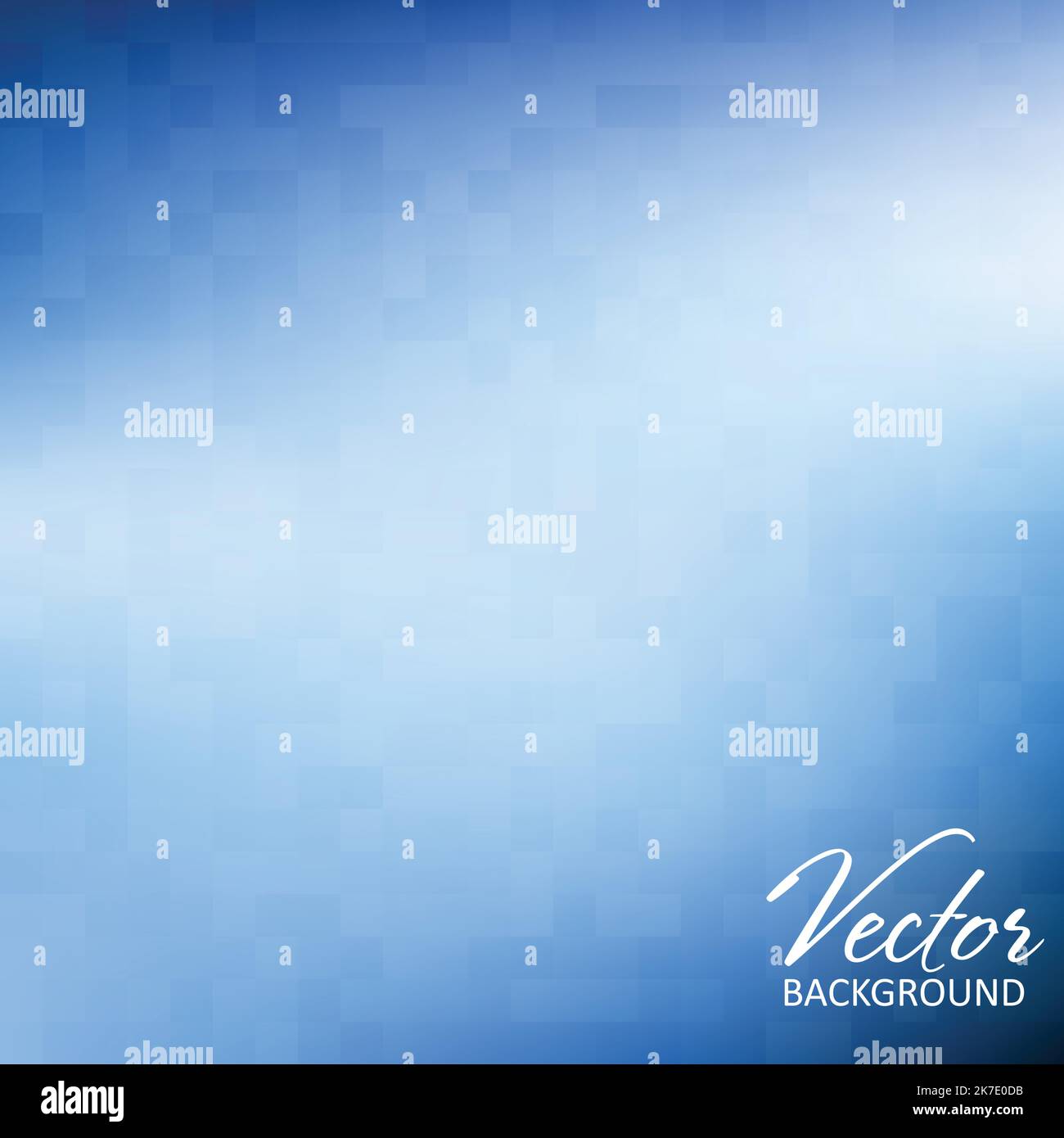 Simple abstract blue background with gradient mesh textured by squares ...