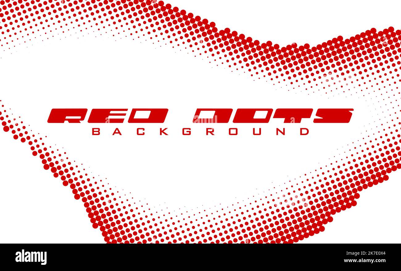 Simple abstract background by red dots with halftone effect. Vector ...