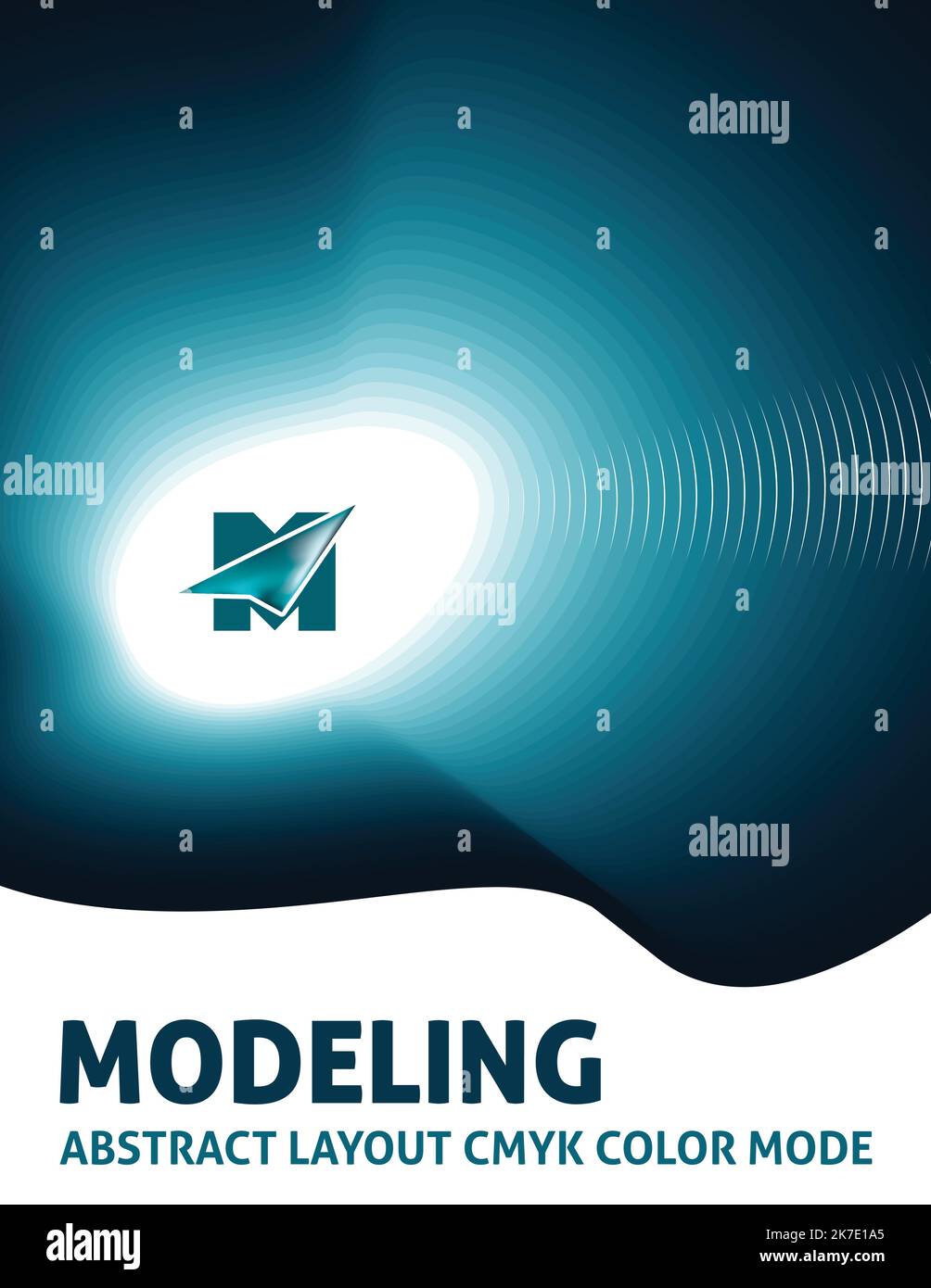 Abstract design background with green blue shape for brochure, catalog ...