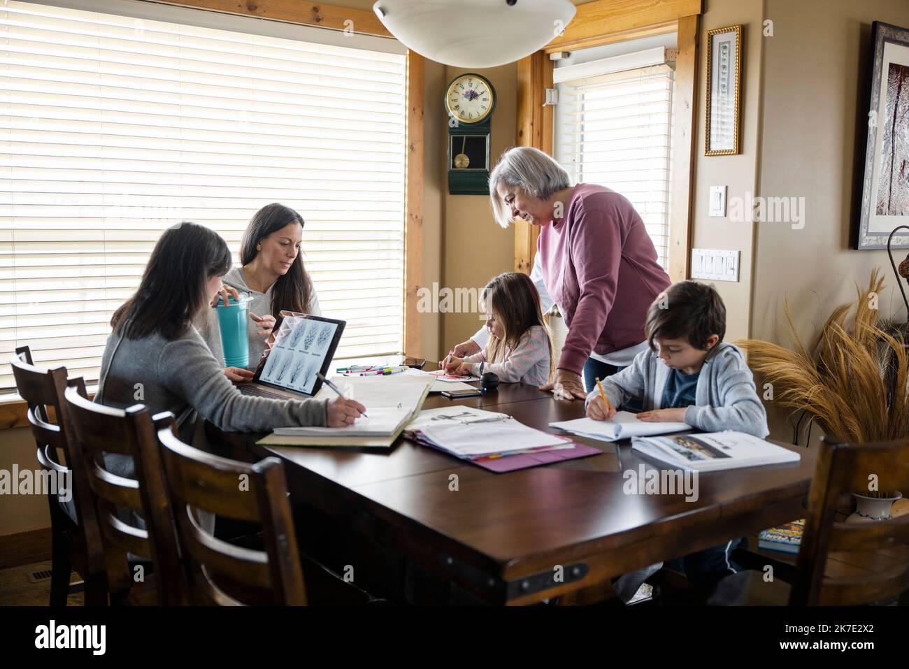 Family with children hi-res stock photography and images - Alamy