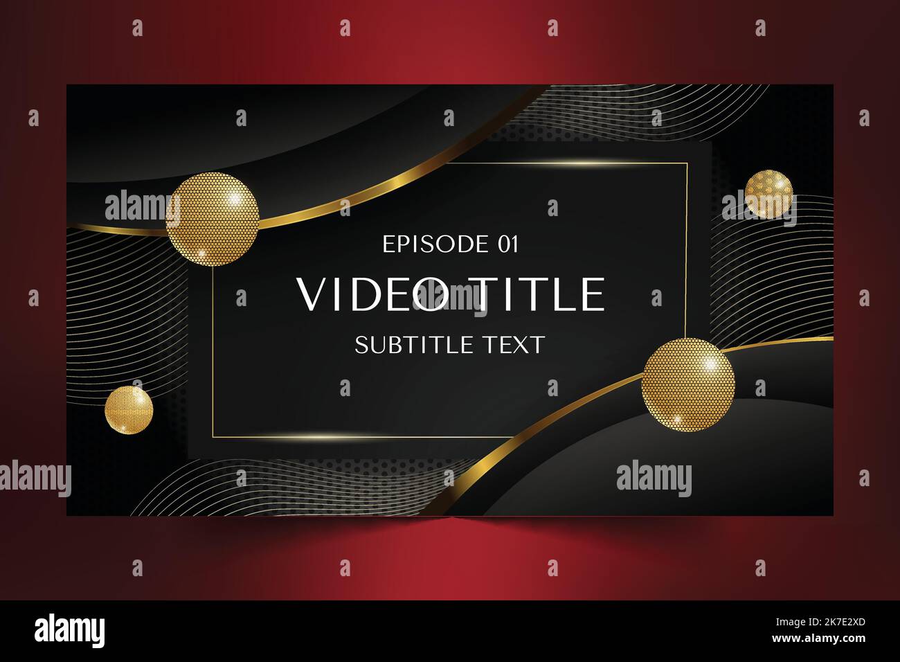 gradient golden luxury youtube thumbnail vector design illustration Stock Vector Image & Art - Alamy