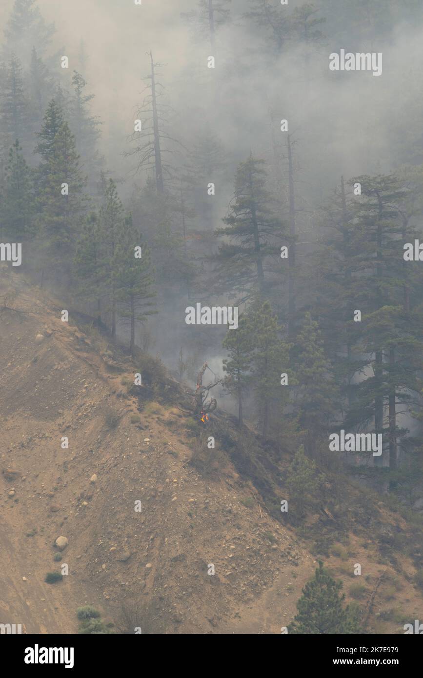 A forest fire burns in the Stein Valley NlakaÕpamux Heritage Provincial ...