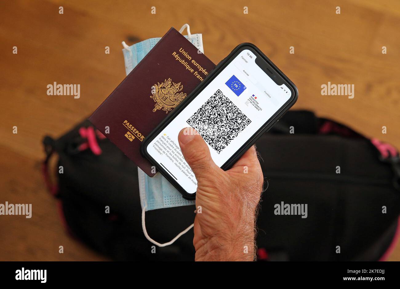 ©PHOTOPQR/L'ALSACE/Vanessa MEYER ; ; 19/07/2021 ; Un smartphone avec le ...