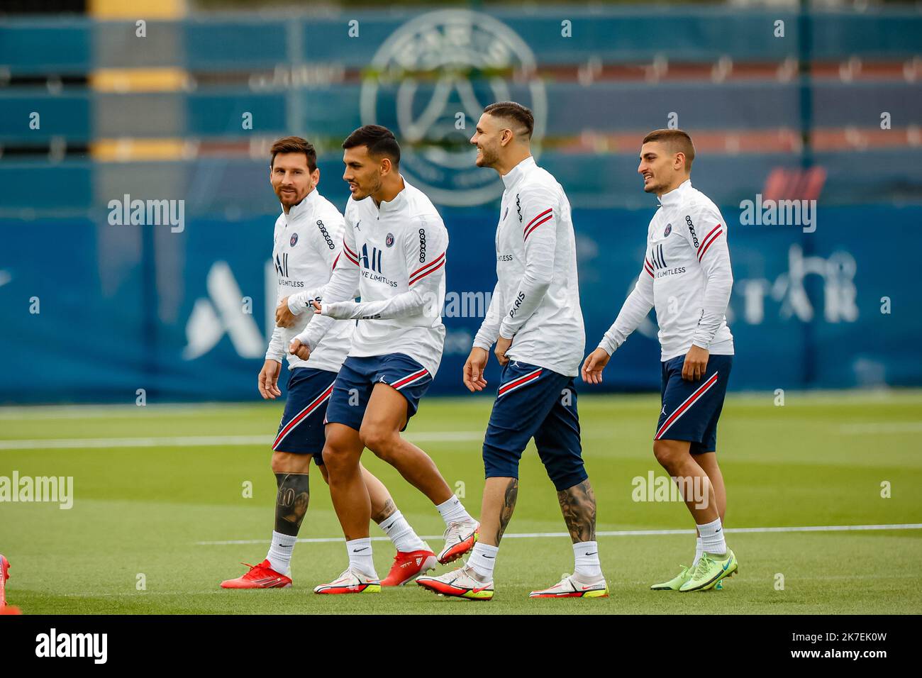 Aurelien Morissard / IP3; Paris Saint Germain's Leo Messi, Leandro ...