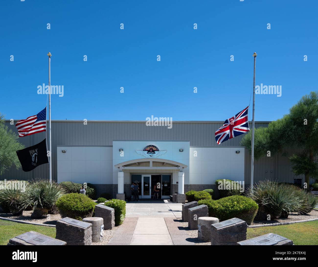 The Entrance to the Airbase Arizona Commemorative Air Force Stock Photo ...