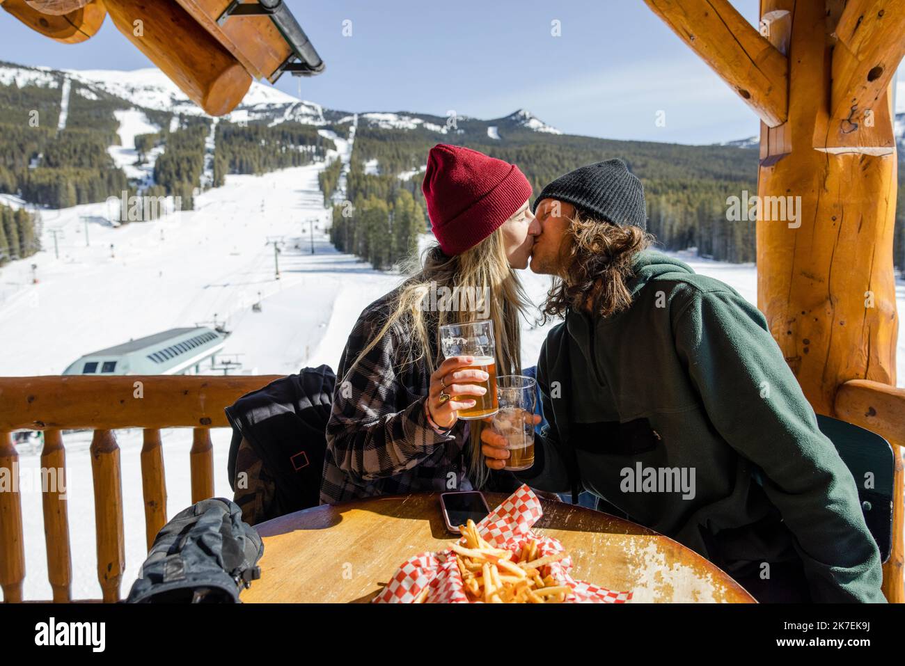 Ski resort winter mid mountain lodge hi-res stock photography and ...