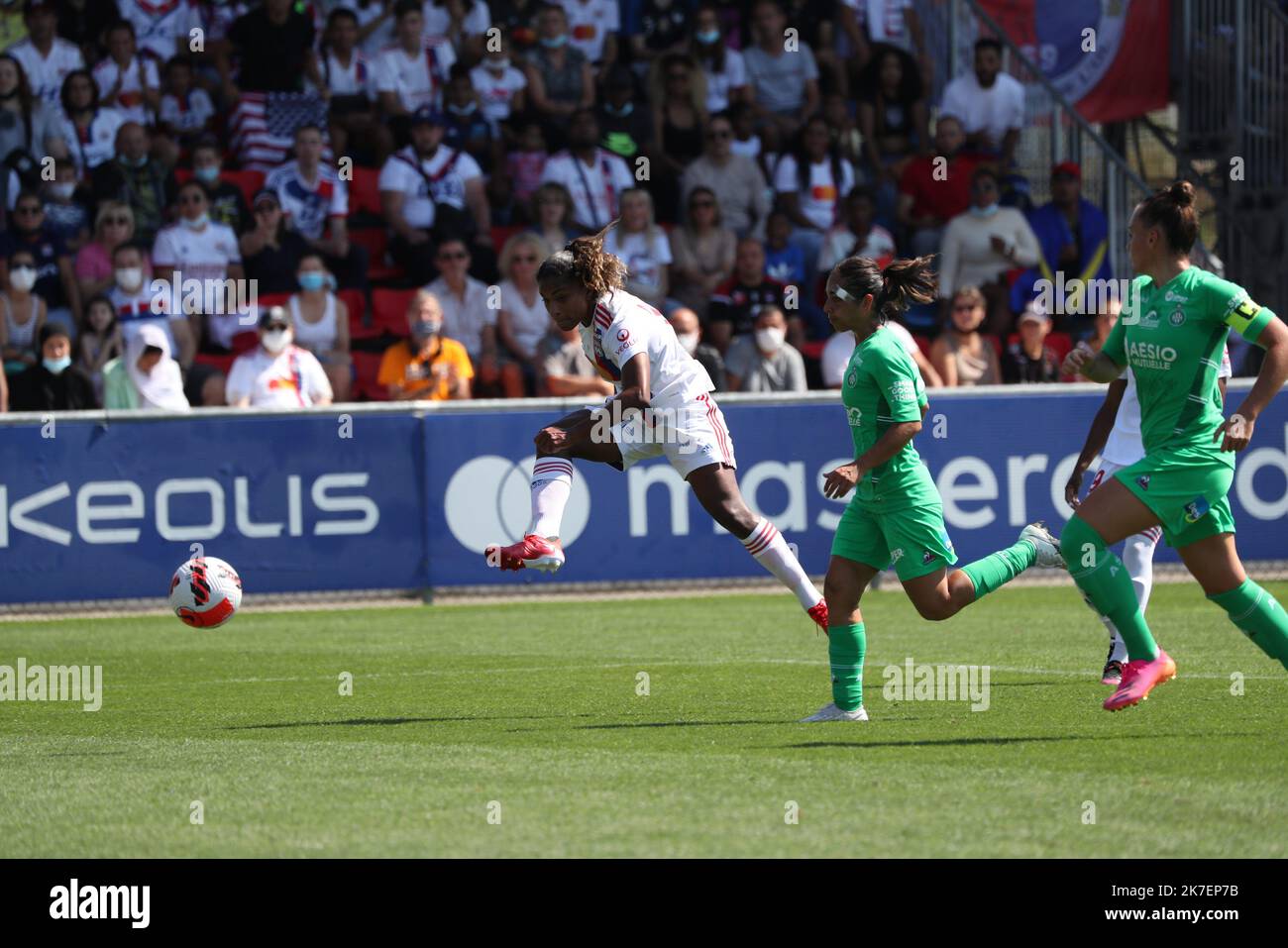 Thierry Larret / MAXPPP. Football Feminin D1 ARKEMA. Olympique Lyonnais ...