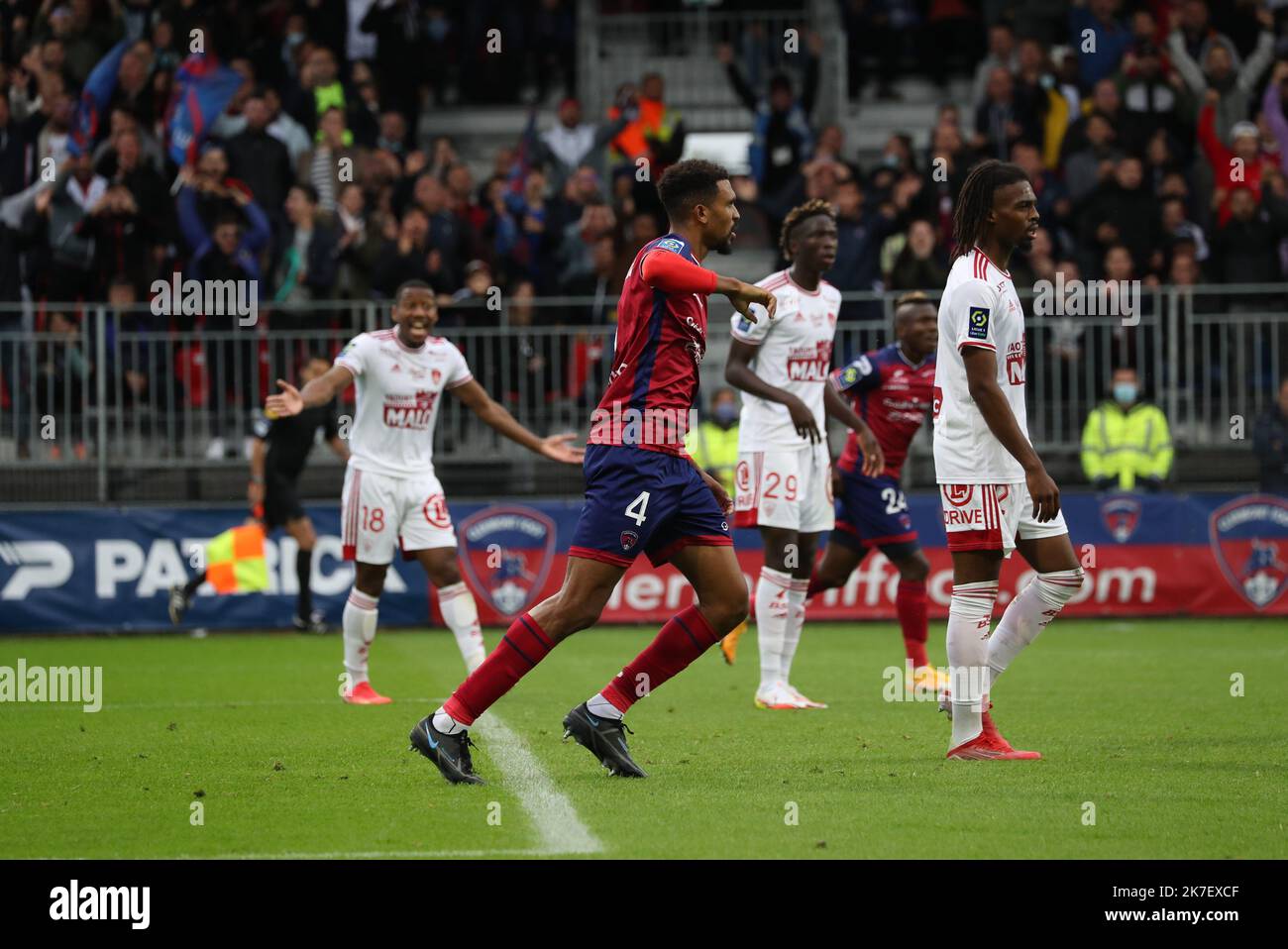 Thierry LARRET / MAXPPP. Football.Ligue 1 Uber Eats. Clermont Foot 63 vs Stade Brestois 29 ...