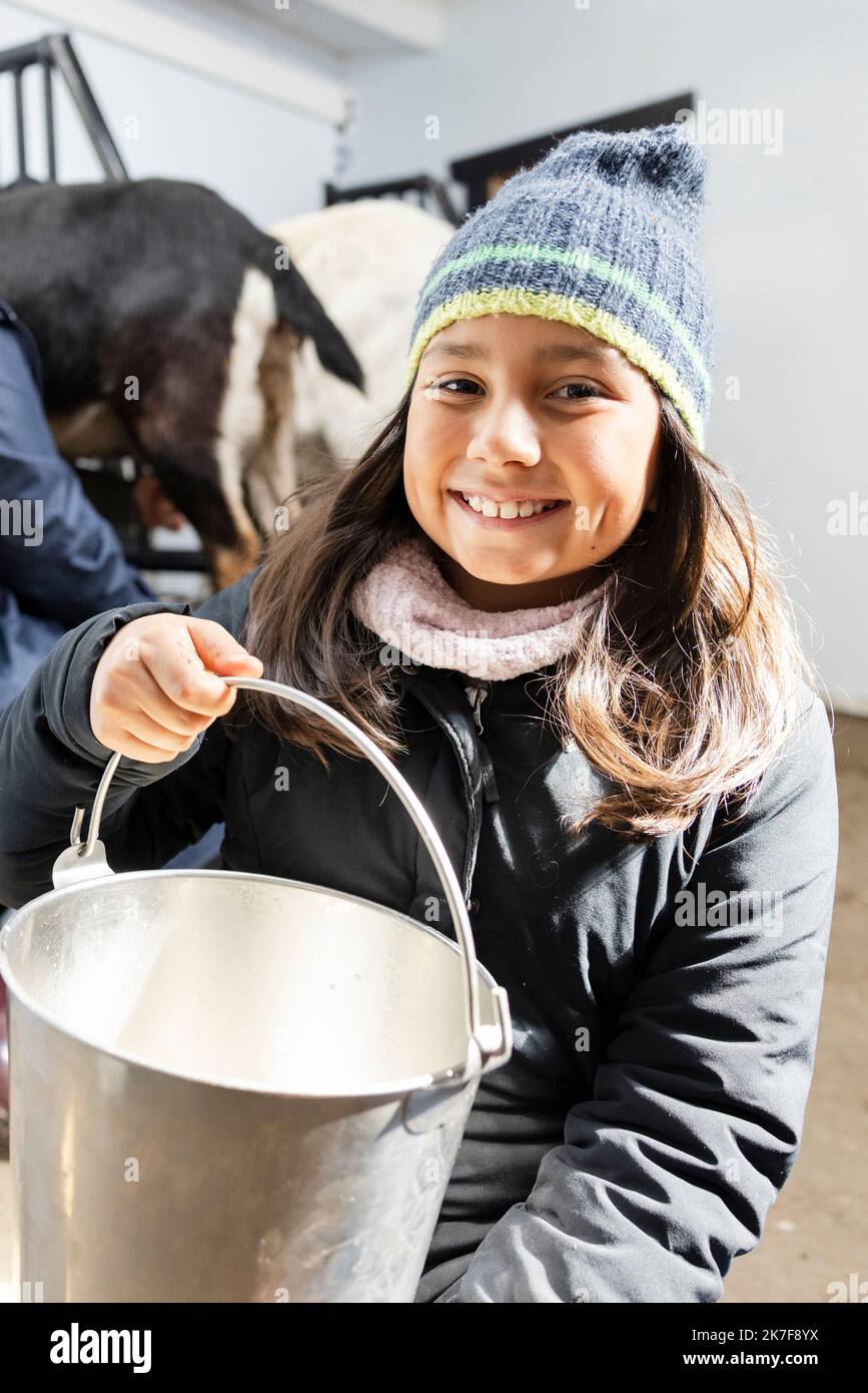Girl and goats hi-res stock photography and images - Alamy