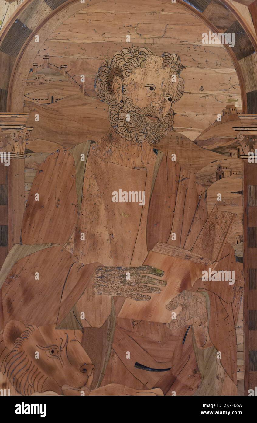 ©Active Museu/MAXPPP - ActiveMuseum 0006589.jpg / Bois et marqueterie, stalles d'eglise 1510 ...