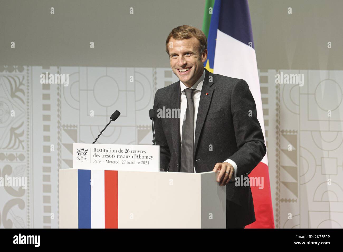 ©Sebastien Muylaert/MAXPPP - Discours de President de la Republique ...