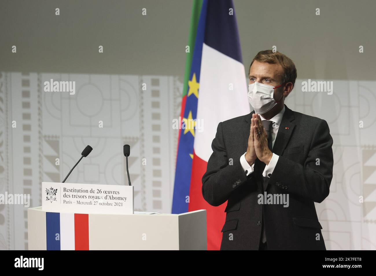 ©Sebastien Muylaert/MAXPPP - Discours de President de la Republique ...